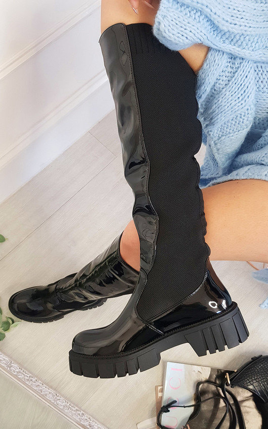 Buy Leather Over the Knee High Boots With Heel Online at ikrush