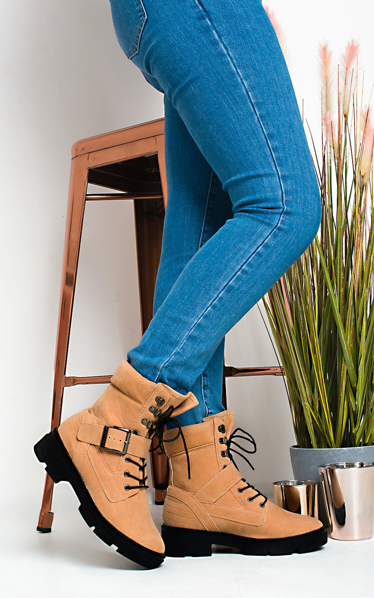 Sand Trudy Lace up Ankle Boots | ikrush